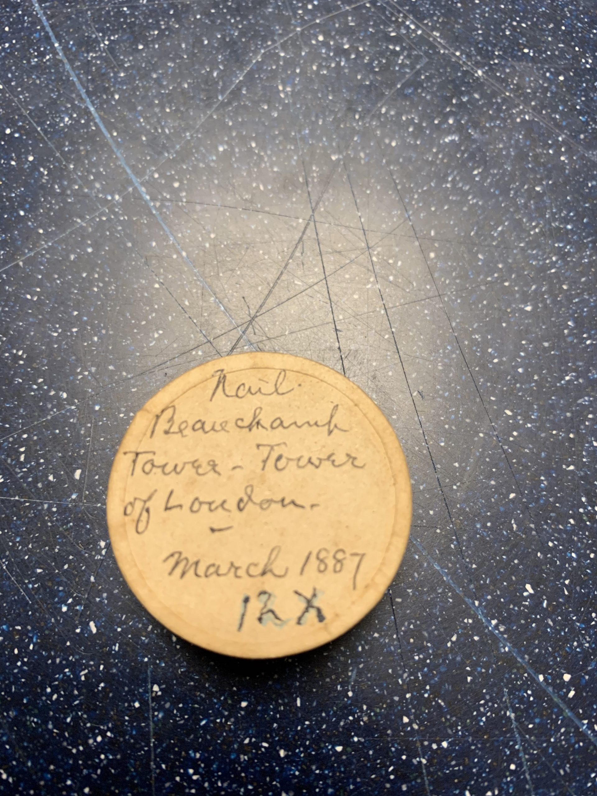 Nail Fragment from the Beauchamp Tower – Tower of London – The Baker Museum