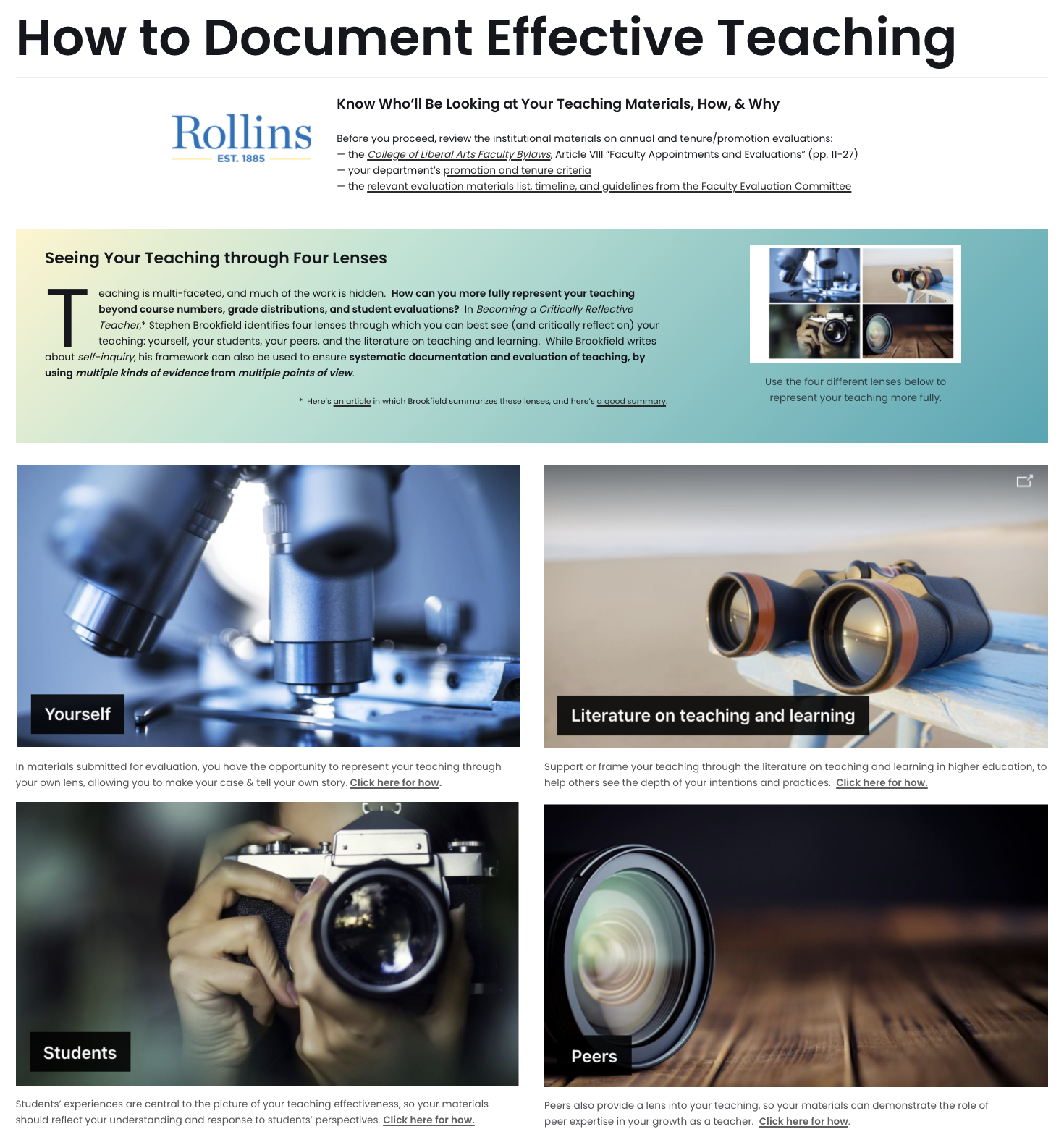 Tenure & Promotion – Faculty Evaluation